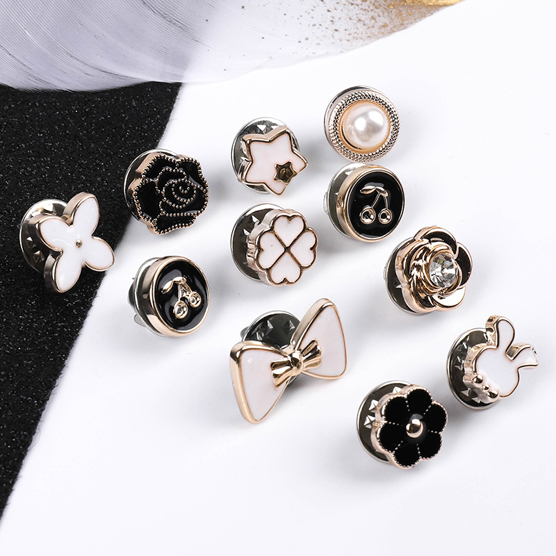 免缝钉扣防走光扣衬衫纽扣女开衫暗扣珍珠扣子可拆卸隐形按扣百搭_虎窝淘