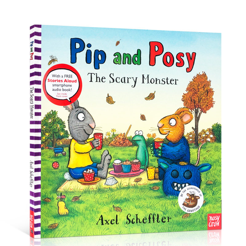 进口英文原版 Pip and Posy the scary monster波西和皮普大怪兽平装绘本名家Axel Scheffler儿童英语启蒙 ...