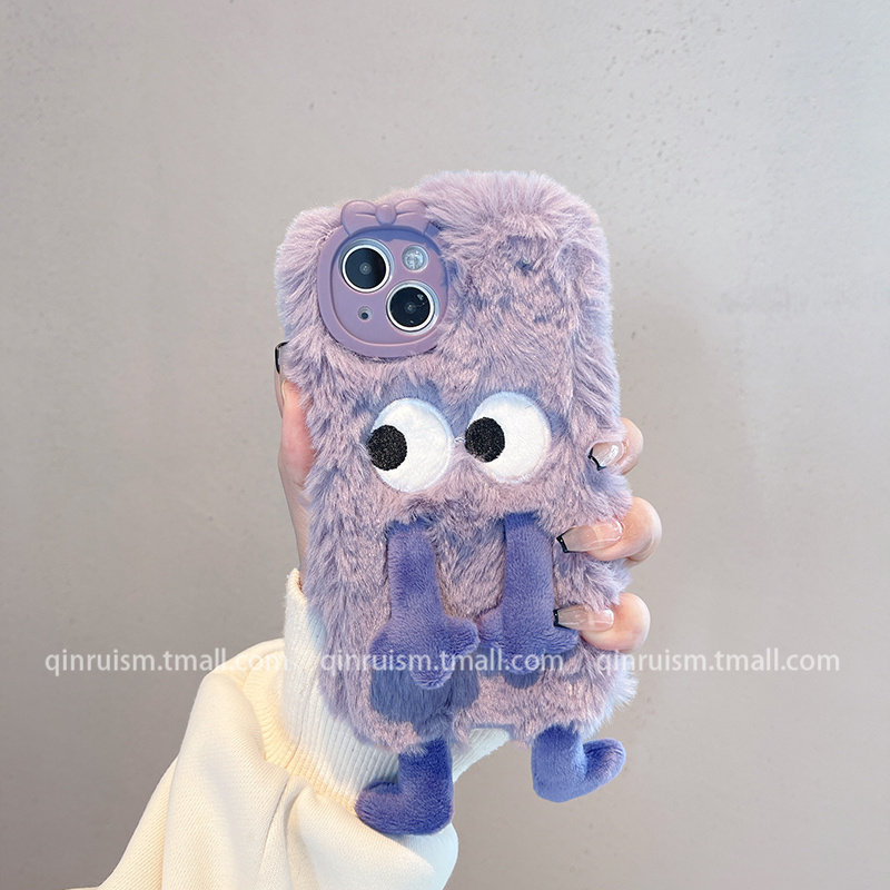oppo任意型号秋冬毛绒公仔手机机壳手机保护套