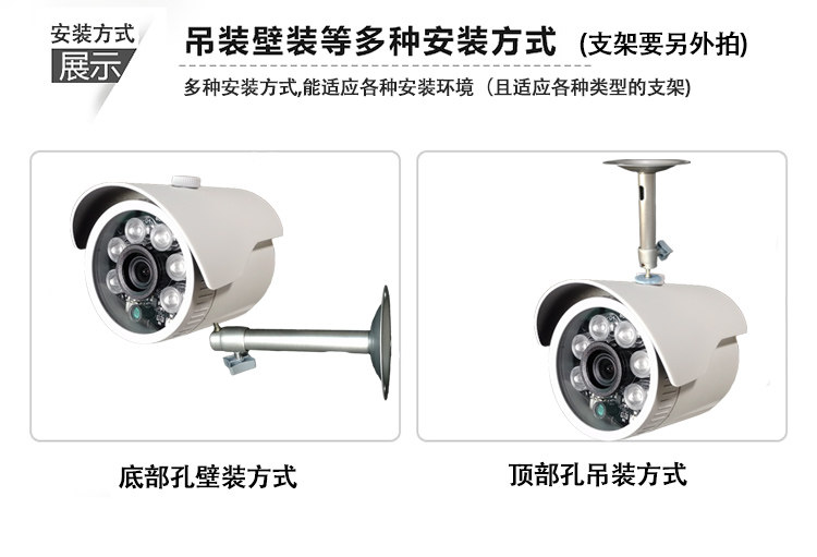 同轴500万像素5MP/1080P监控摄像头SONY AHD CAMERA广角有线BNC头_虎窝淘