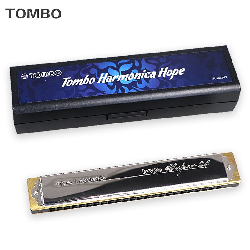 日本TOMBO通宝6624S专业演奏级24孔复音口琴初学入门新手儿童老人_虎窝淘