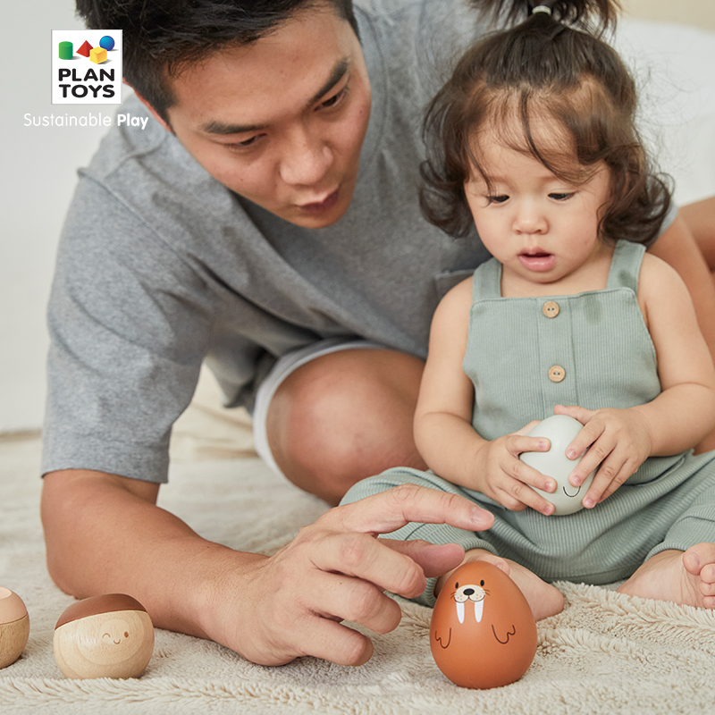 plantoys木制不倒翁玩具婴儿儿童动物系列安抚安全可咬_虎窝淘