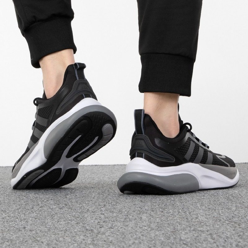 阿迪达斯 AlphaBounce+男子阿尔法厚底耐磨透气运动跑步鞋HP6144_虎窝淘