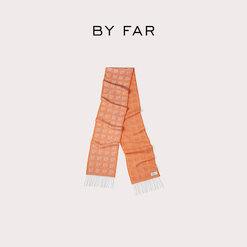 BY FAR Signature多色保暖英伦风复古细羊毛混纺围巾_虎窝淘