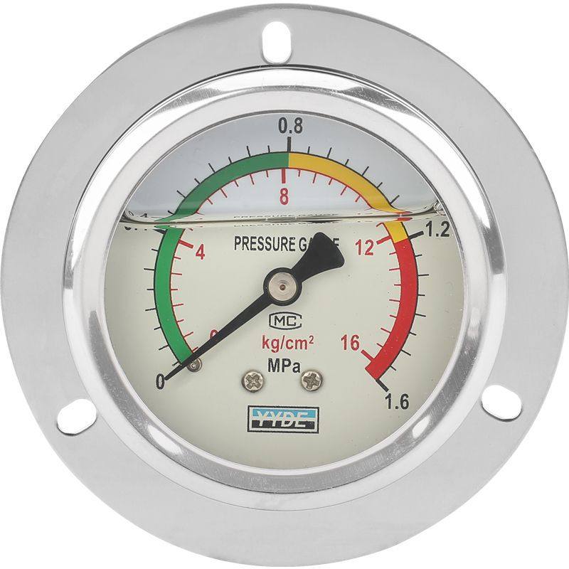 轴向带边耐震压力表YN60ZT/25/40mpa液压油压表水压表防震气压表_虎窝淘