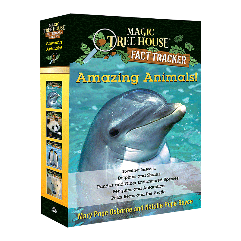 英文原版 Amazing Animals Magic Tree House Fact Tracker Boxed Set 神奇动物神奇树屋 4 ...