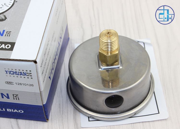 。轴向无边耐震压力表YN60Z液压油压表0-1.6/4/6/10/16/25/40MPA_虎窝淘