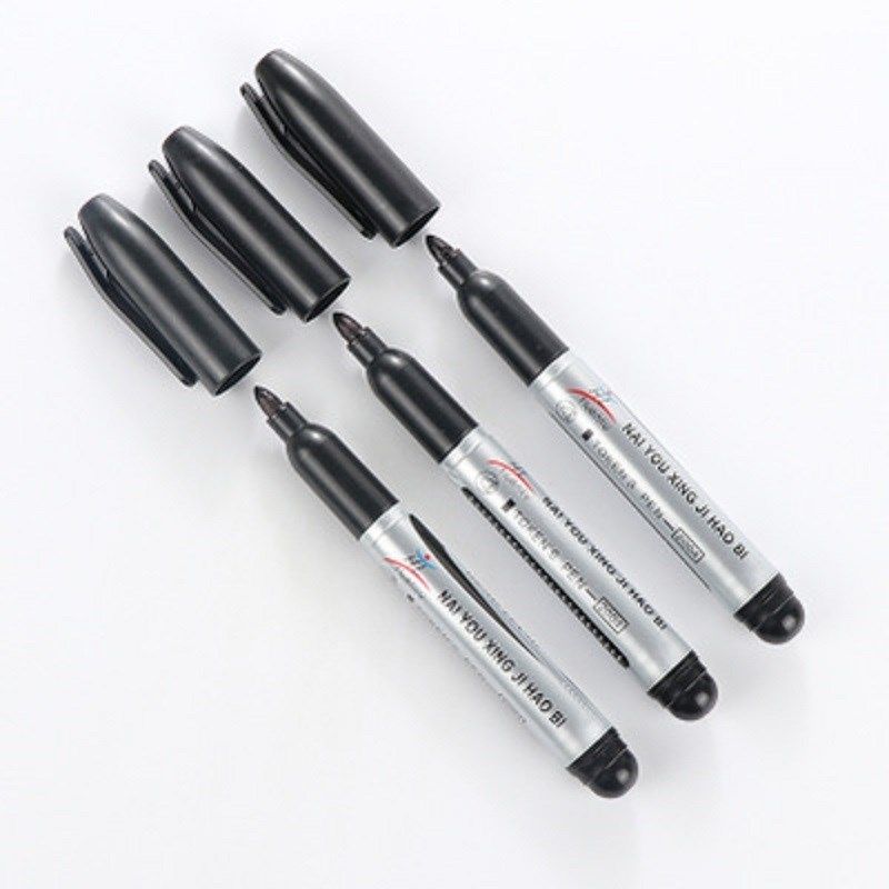 3 pcs/lot Black Permanent Oil Marker Pen Token Pens for Pape_虎窝淘