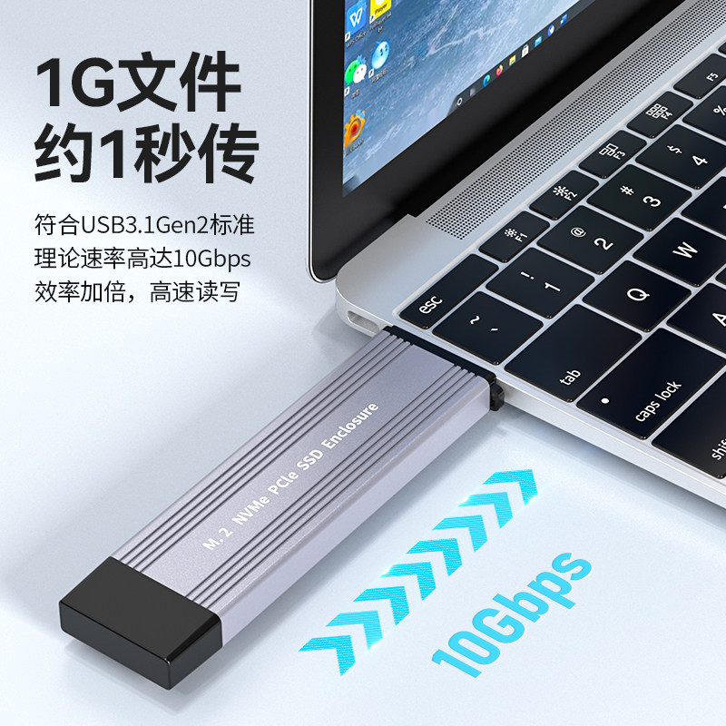 m.2固态硬盘盒子外壳m2硬盘读取器双插口usbtypec二合一收纳接口_虎窝淘
