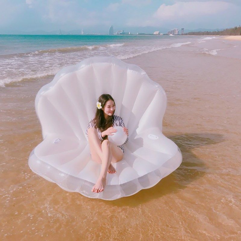 170*130*110CM Inflatable Seashell Pool Float Giant Inflatabl_虎窝淘