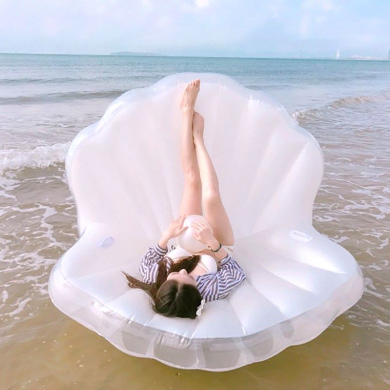 170*130*110CM Inflatable Seashell Pool Float Giant Inflatabl_虎窝淘