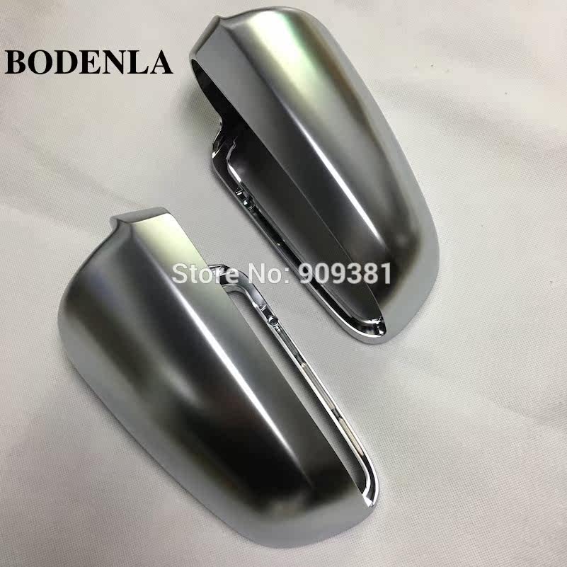 Matt Chrome Mirror Cover Rearview Side Mirror Cap S Line For_虎窝淘