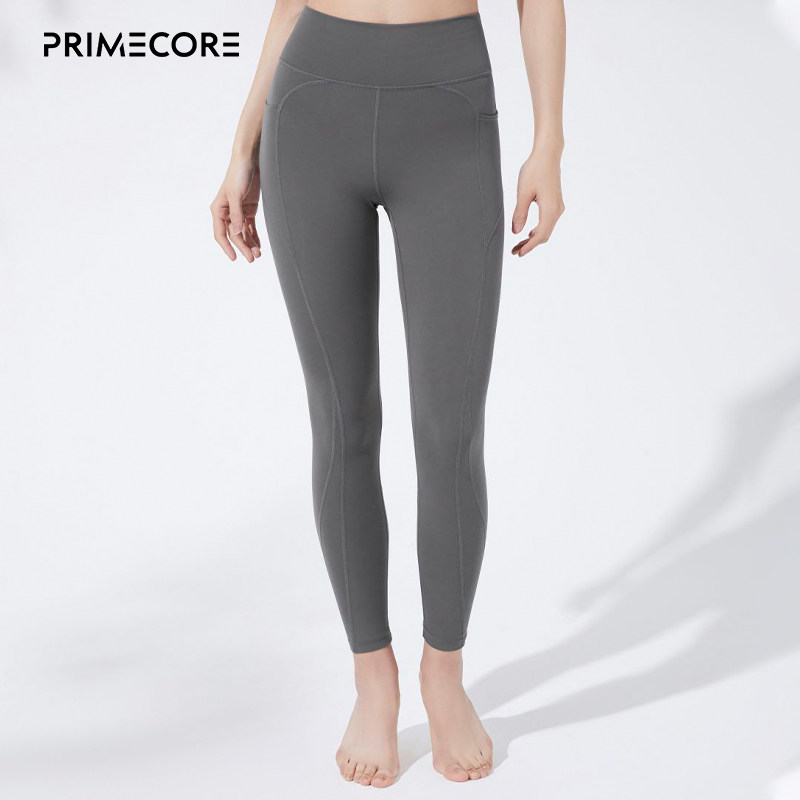 PRIMECORE高腰塑身亲肤运动健身提臀裸感无束缚高弹力修身瑜伽裤_虎窝淘