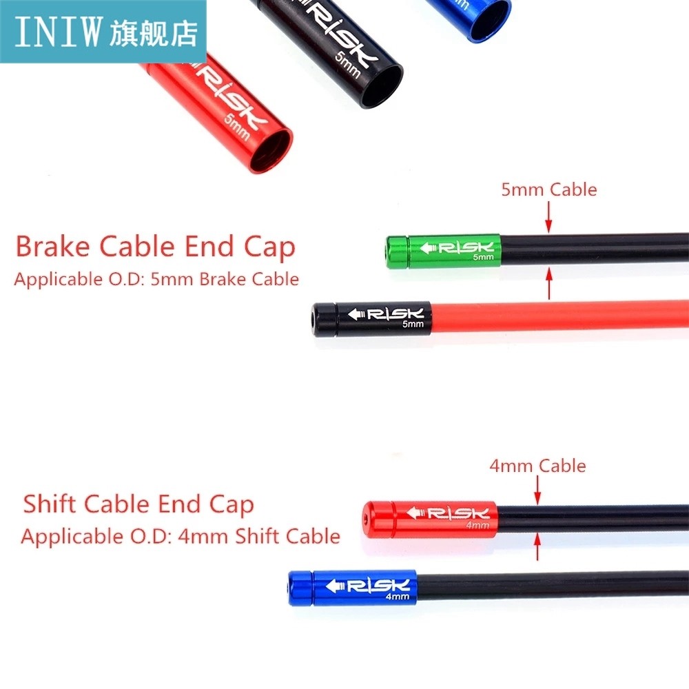 10Pcs 4/5mm Cables Housing Ferrules Crimps Cable End Cap Der_虎窝淘