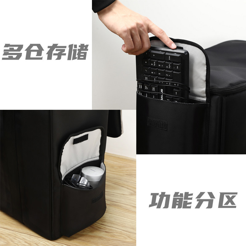 BUBM台式电脑包主机包便携出差旅行电竞主机箱ITX中塔机箱包滚轮_虎窝淘