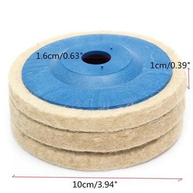 3pcs 100mm Polishing Disc Wool Buffing Angle Grinder Wheel P_虎窝淘