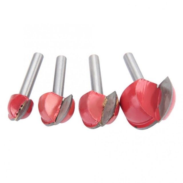 4pcs 6*16-6*32 Round Bottom Woodworking Milling Cutter Slot_虎窝淘