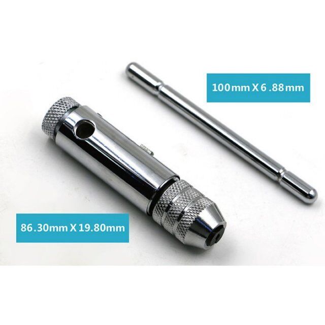 5Pcs M3-M8 T-Handle Ratchet Tap Wrench Adjustable Machinist_虎窝淘