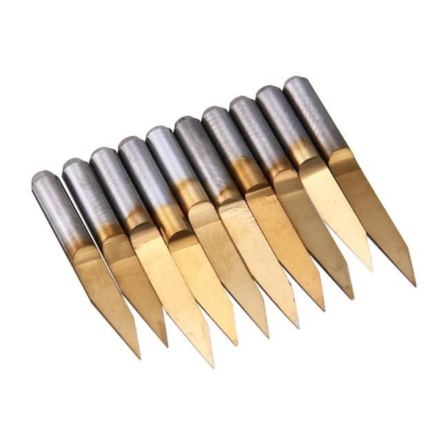10pcs V Shape Titanium Coated Carbide PCB Engraving Bits CNC_虎窝淘