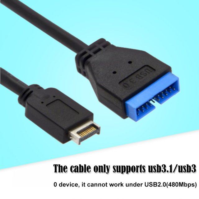 USB.1 Front Panel Header to USB.0 20Pin Extension Cable ba_虎窝淘