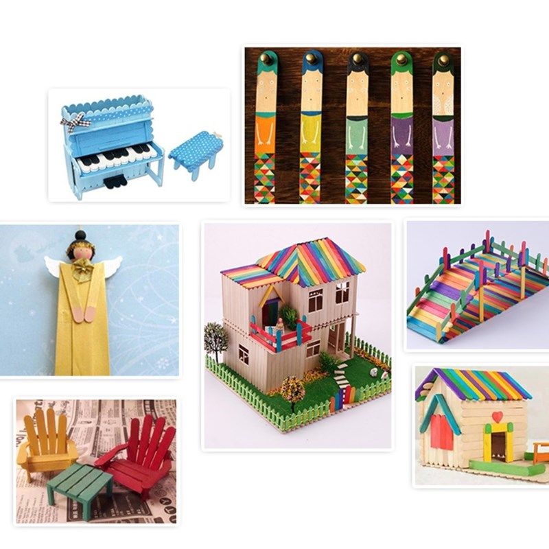 50PCS Wood Lollipop Sticks Food Grade Craft Popsicle Sticks_虎窝淘