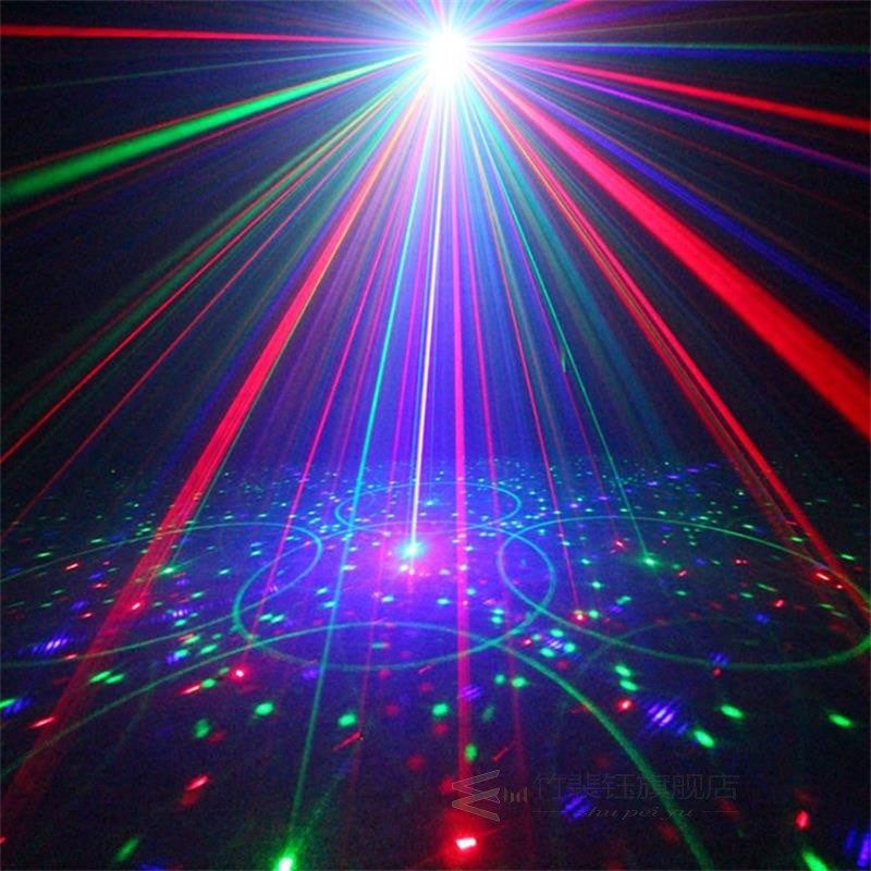 Stage Led Disco Light RGB Laser Projector Sound Party Lights_虎窝淘