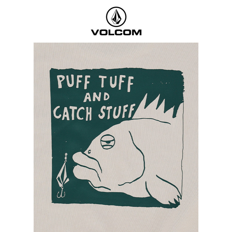 VOLCOM钻石国际品牌欧美风创意印花卫衣2023秋季新款时尚潮流上衣_虎窝淘