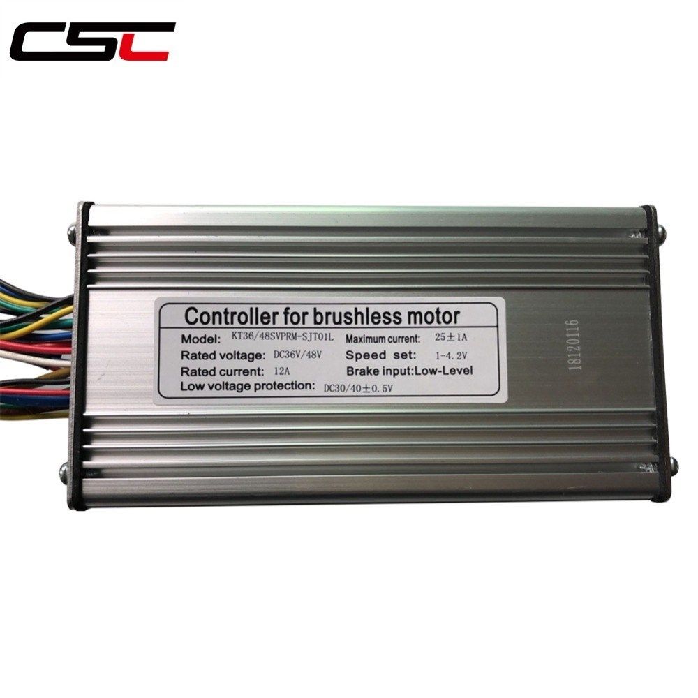 Electric bike Sine wave Controller 36V 48V 500W 25A Brushles_虎窝淘
