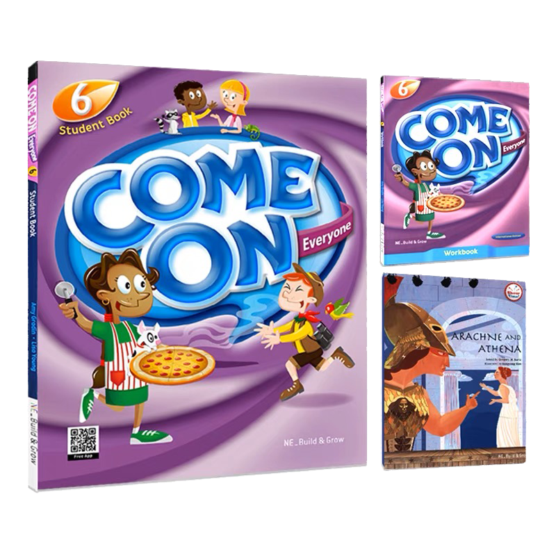 原版进口少儿6-12岁小学主教材 Come On Everyone 6级别书+练习册跨学科融合戏剧阅读带绘本书赠送白板软件课件_虎窝淘
