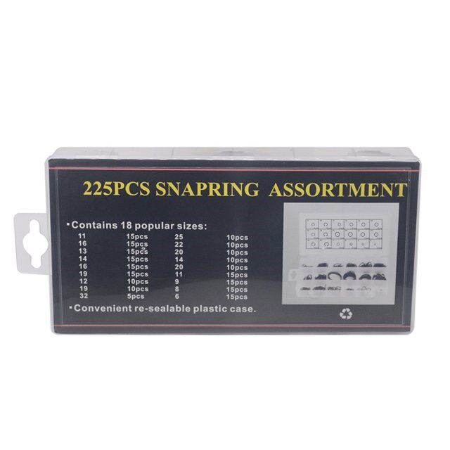 225PCS Circlip Set External/Internal Retaining E-type Cir cl_虎窝淘