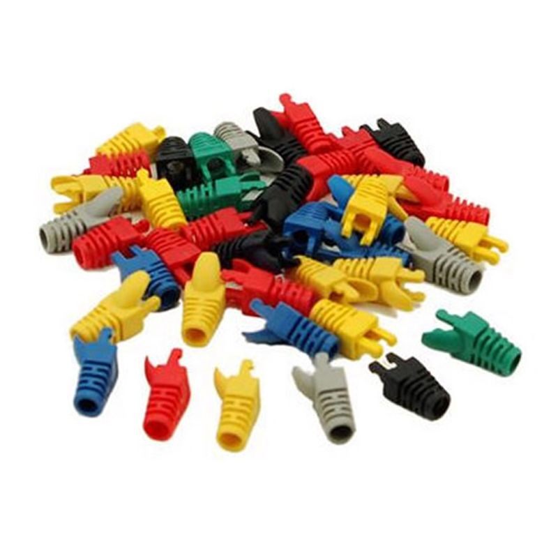 Network RJ45 Cable Ends Plug Connector Cover Boots Cap Cat5_虎窝淘