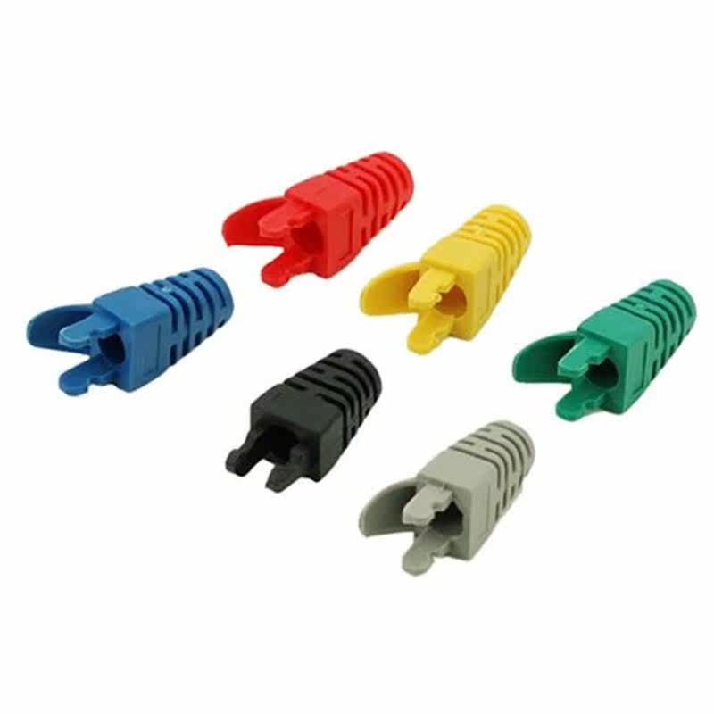 Network RJ45 Cable Ends Plug Connector Cover Boots Cap Cat5_虎窝淘