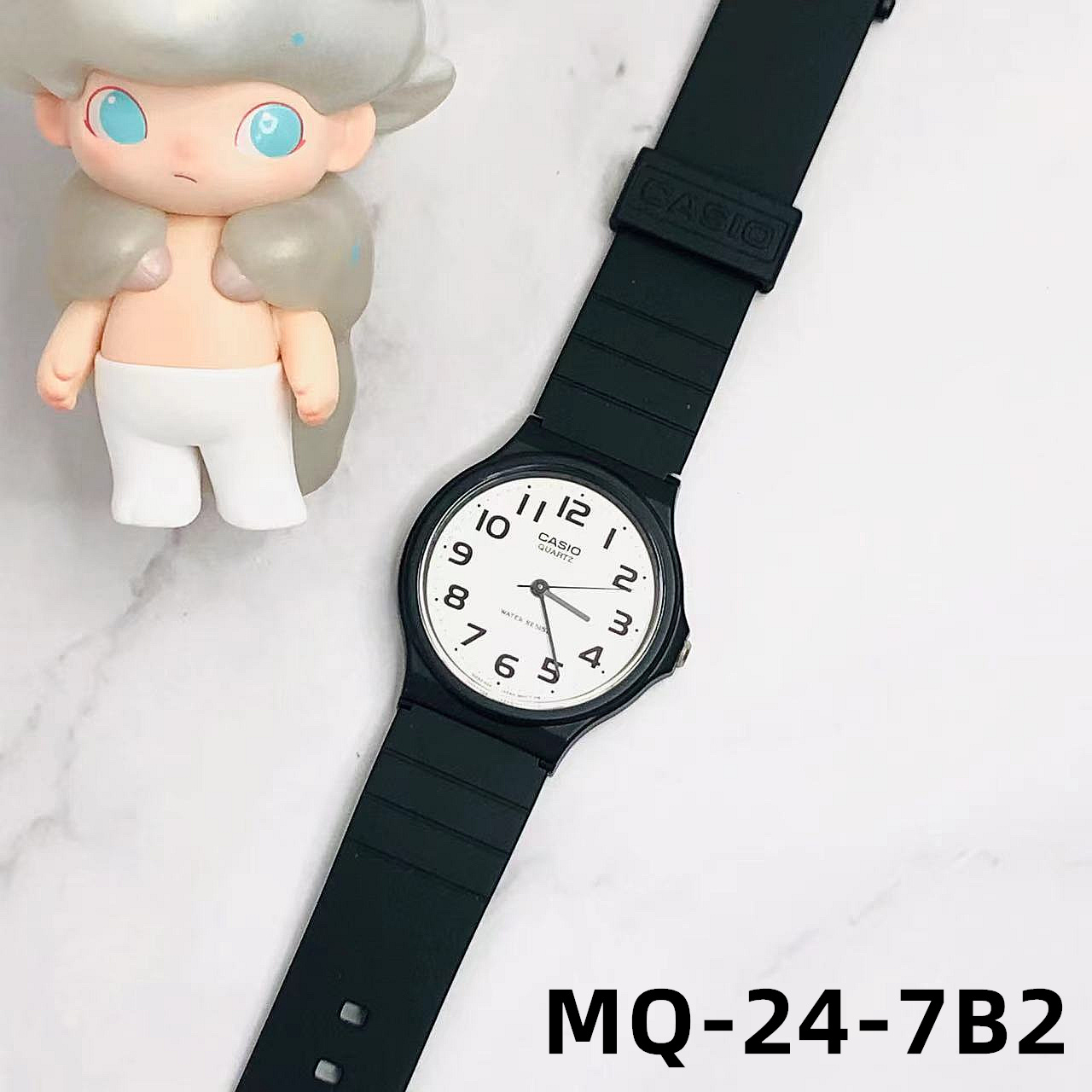 CASIO卡西欧手表男女学生考试mq24小黑表防水MQ-24-7B/2 MW59/240_虎窝淘