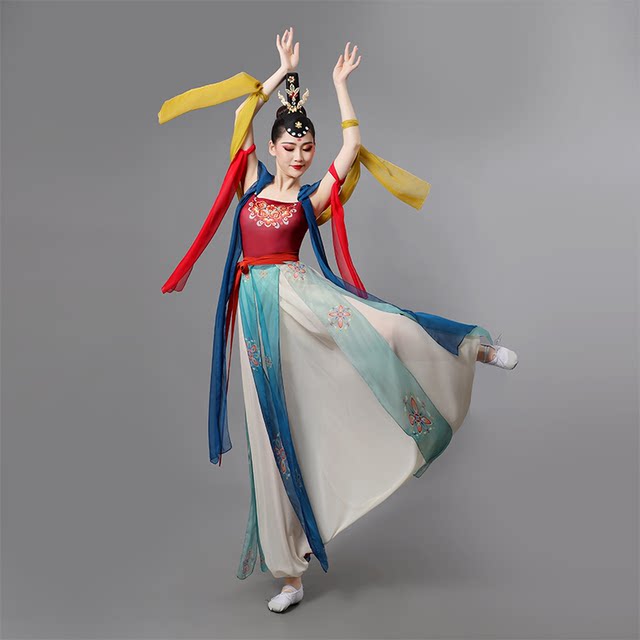 Complete set of Dunhuang Jiyue Feitian dance costumes, meeting Hu Xuan ...