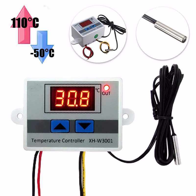220V LED Temperature Controller 10A Thermostat Control with_虎窝淘