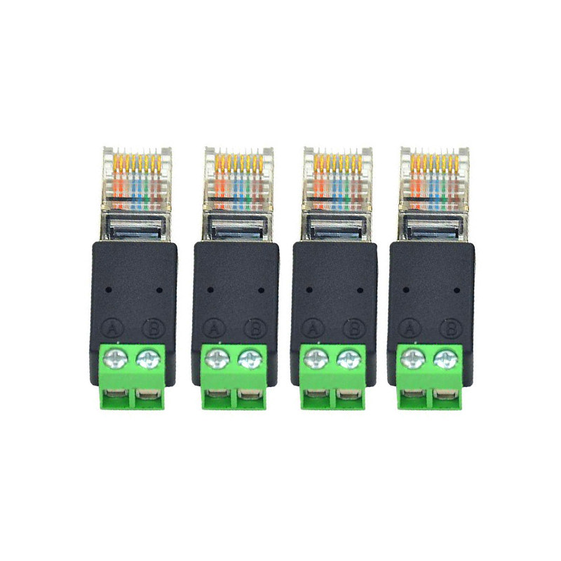RJ45转485端子2p A接PIN4/B接5罗克韦尔接口模块 AK-U0-RJ45-TB2P_虎窝淘