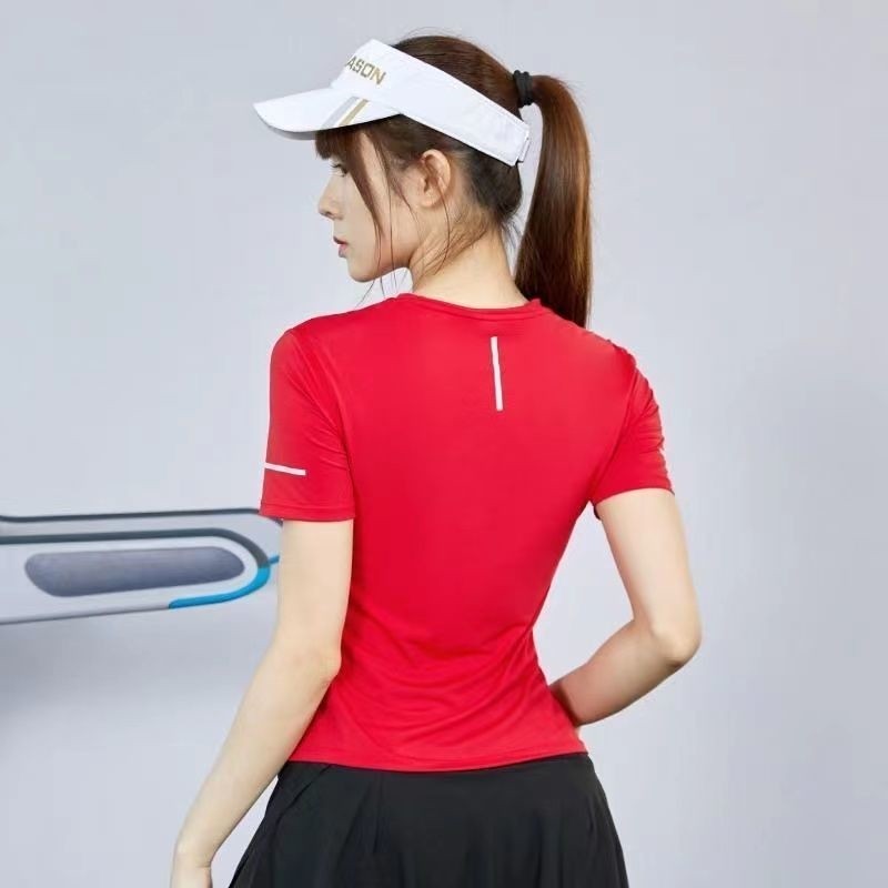 cosleaf/科里芙运动T恤女透气运动短袖速干跑步瑜伽弹力健身衣_虎窝淘