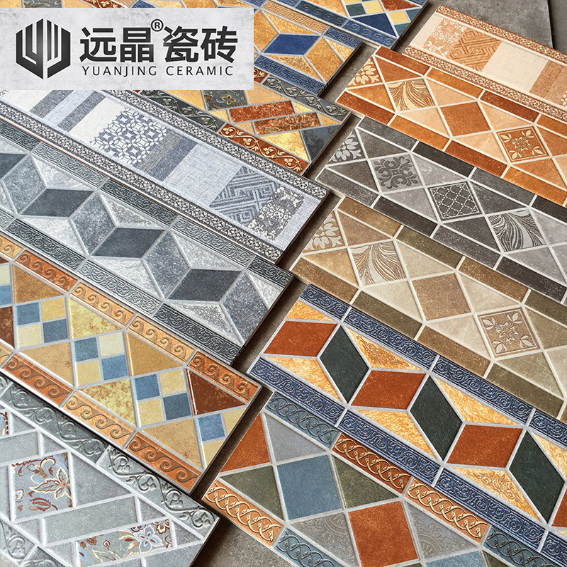 欧式美式地中海波导线瓷砖120x600角花过道客厅地脚波打线踢脚线_虎窝淘