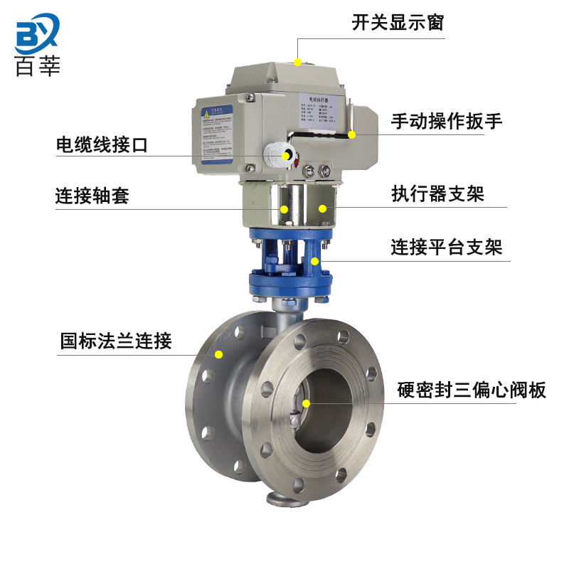 D943W/H-10/16P不锈钢304电动硬密封法兰蝶阀DN50 200 350开关型_虎窝淘