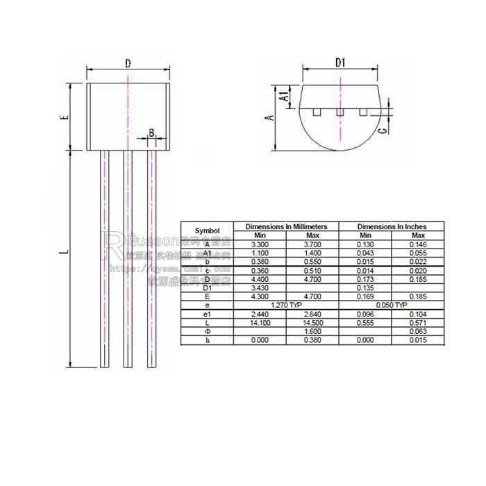 三极管 2N3906（TO-92）（50只）_虎窝淘