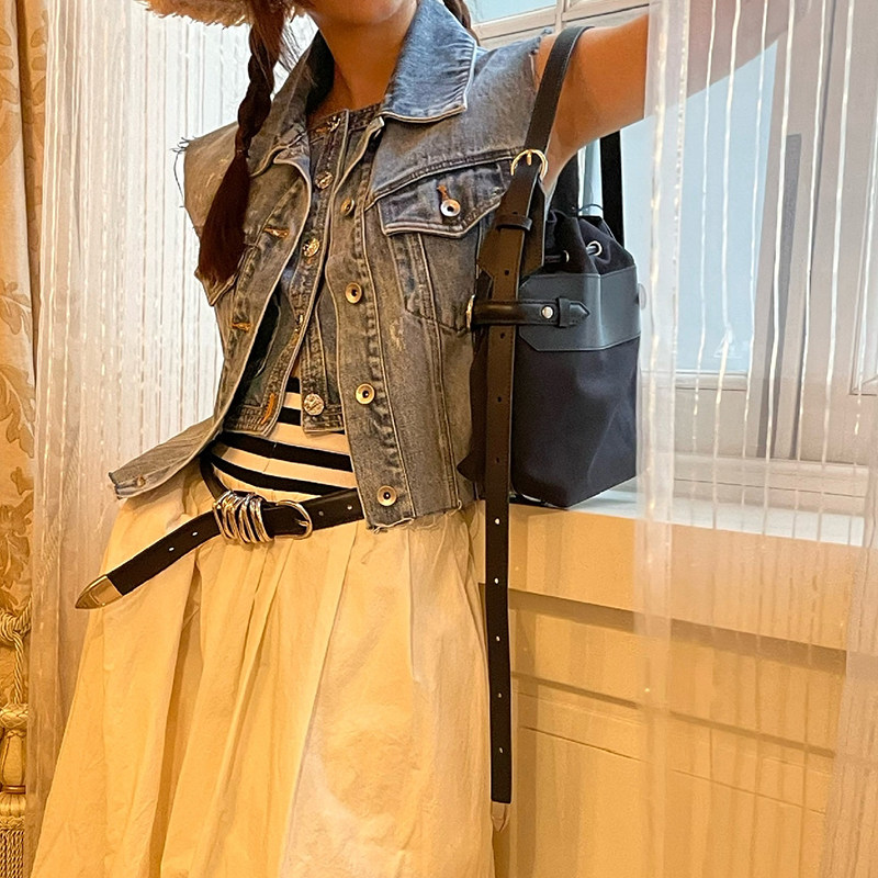 现货COTEMP 2023FW新款小众设计牛皮水桶斜跨包单肩手提包女M星店_虎窝淘