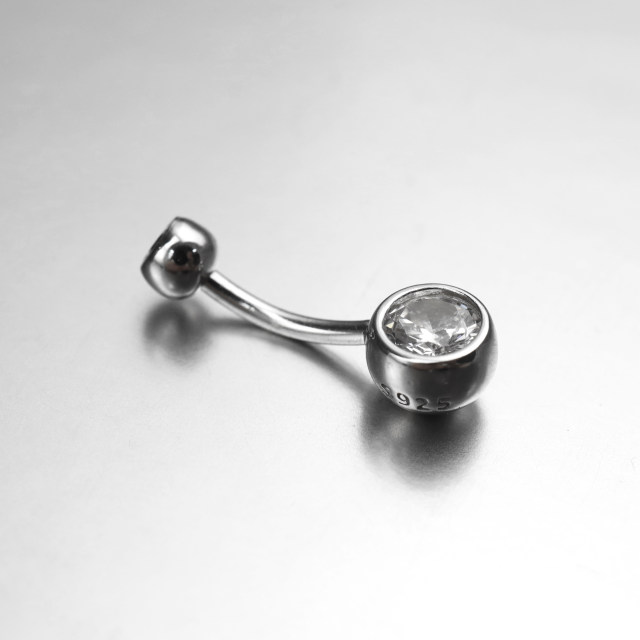 Shinma sterling silver 925 silver double-ended zircon external thread ...