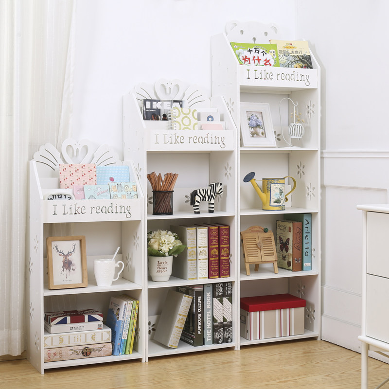 儿童书架落地书柜卡通幼儿园宝宝绘本架小学生简易多层置物架创意_虎窝淘