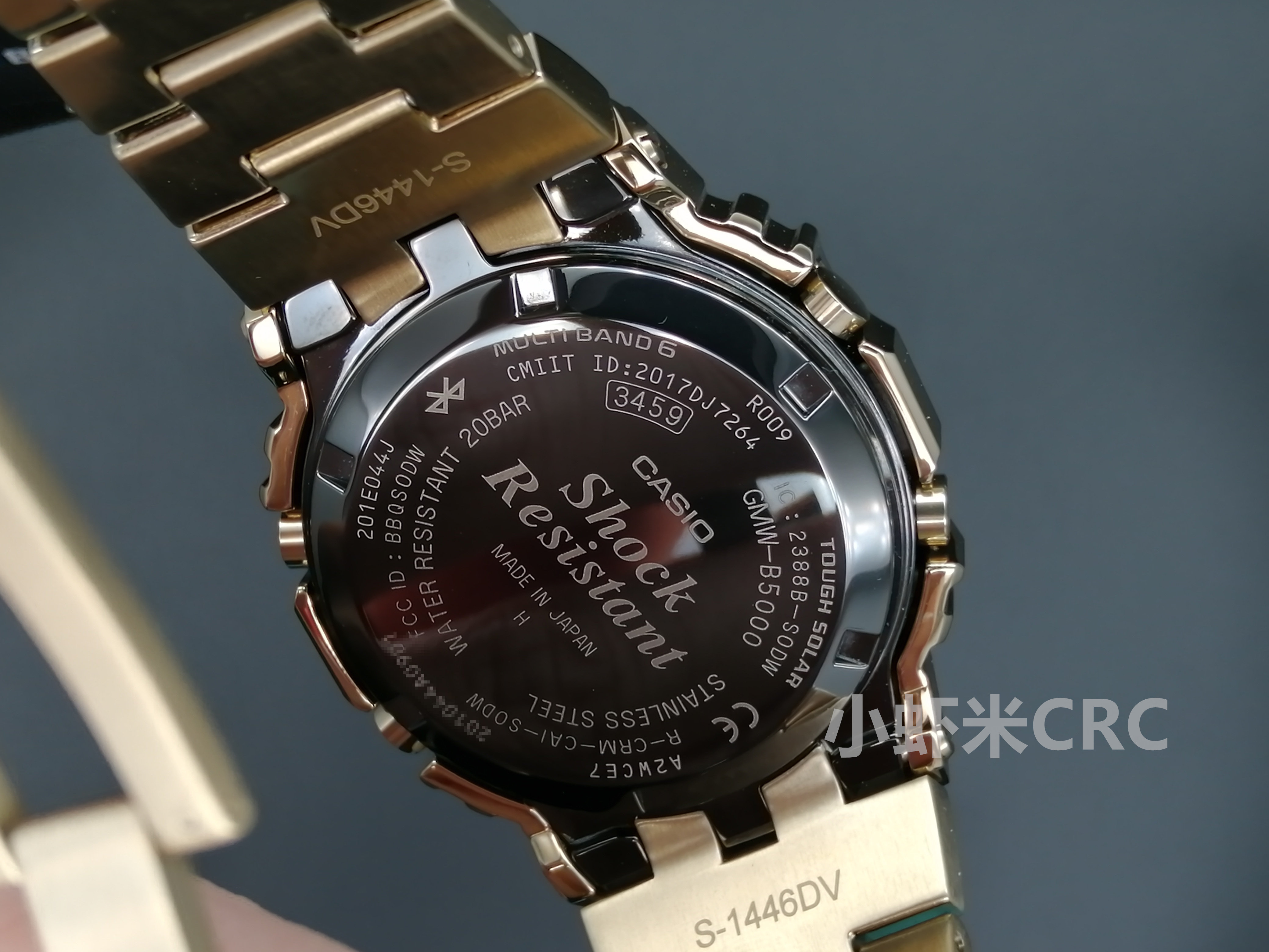 CASIO卡西欧G-SHOCK光能电波蓝牙金属方块GMW-B5000GD-9/5000D-1_虎窝淘