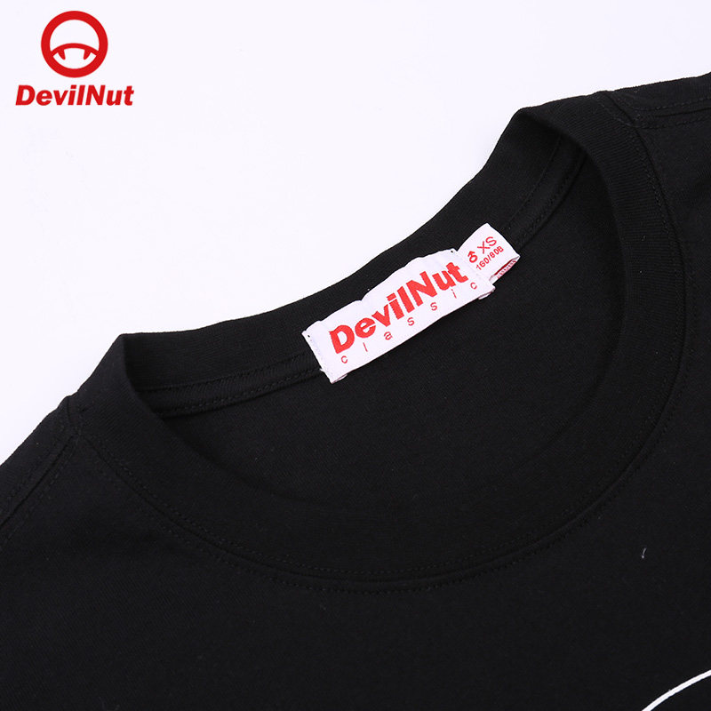 DEVIL NUT潮牌恶魔男女情侣纯棉休闲宽松短袖T恤-当季 SNT_虎窝淘