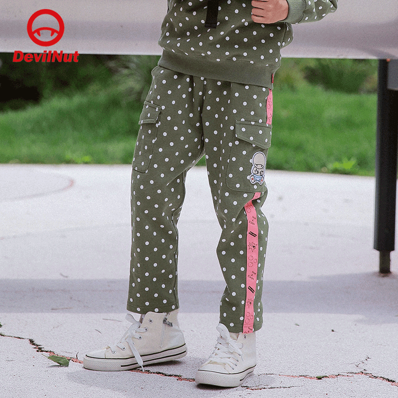 DEVIL NUT潮牌恶魔童装休闲简约卫裤直筒运动裤-DN KIDS AET_虎窝淘