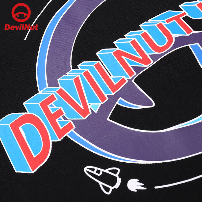 DEVIL NUT潮牌恶魔男女情侣纯棉休闲宽松短袖T恤-当季 SNT_虎窝淘