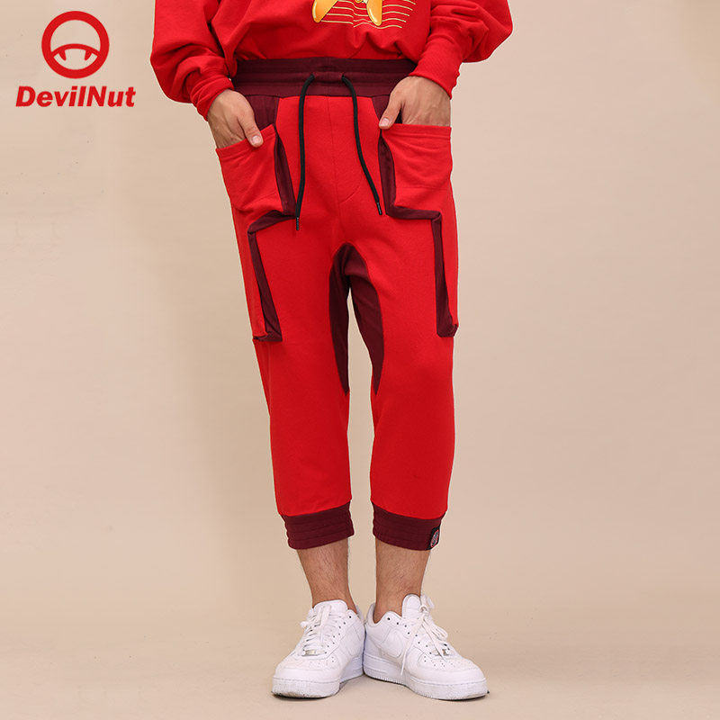 DEVIL NUT潮牌恶魔男女同款瘦垮枪袋卫衣裤-BH合作 SET_虎窝淘