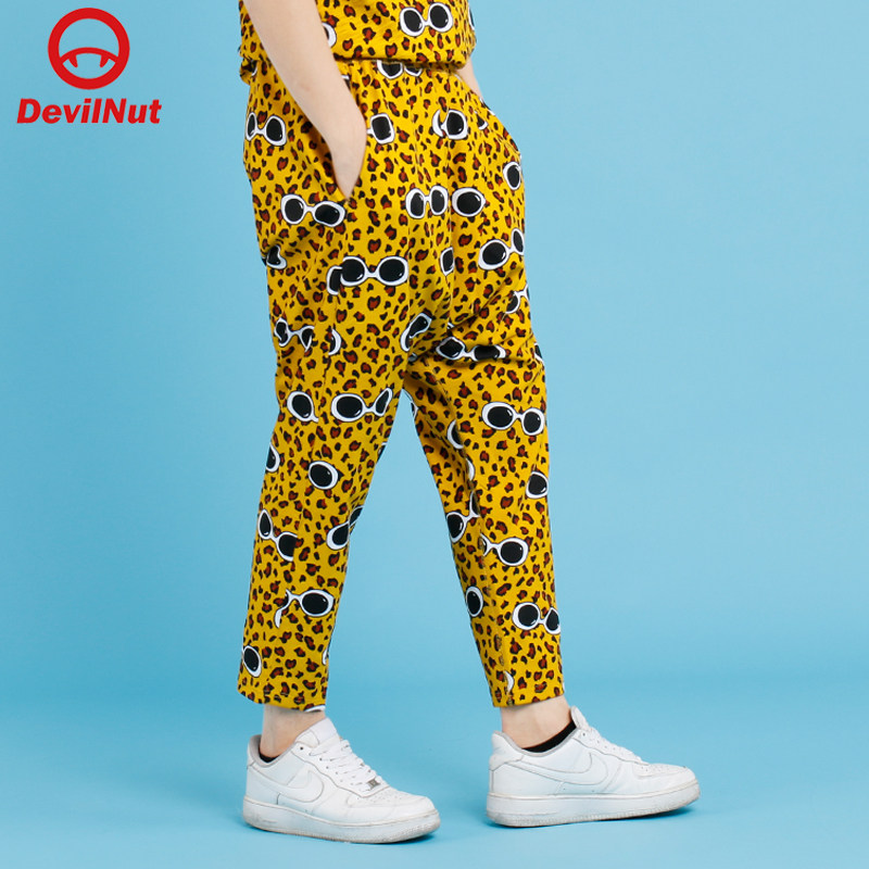 DEVIL NUT潮牌恶魔柯本迷彩褶裆松紧裤男士卫裤主 SSX_虎窝淘