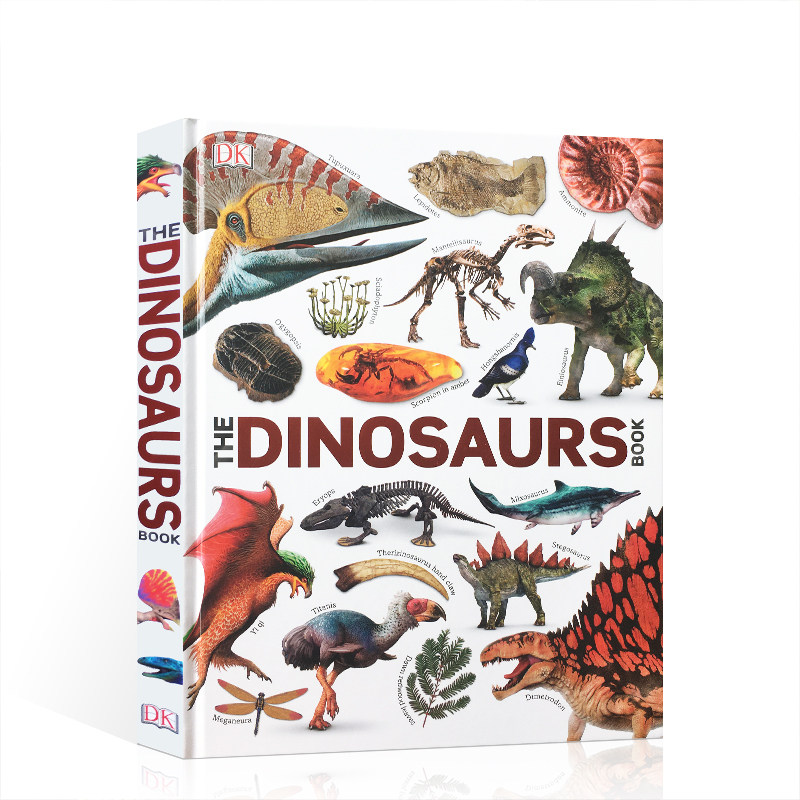 英文原版The Dinosaurs Book DK科普百科书恐龙图解视觉指南史前恐龙知识科普认知图画书全彩大开精装少儿课外拓展阅读英语读物_虎窝淘
